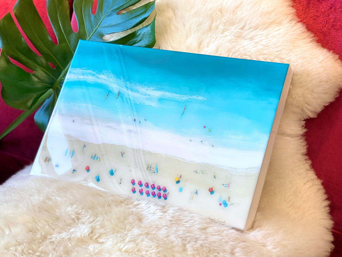 【Sarah Caudle / サラカードル】”Waikiki Beach" Open Edition Resin Art on Wood ...